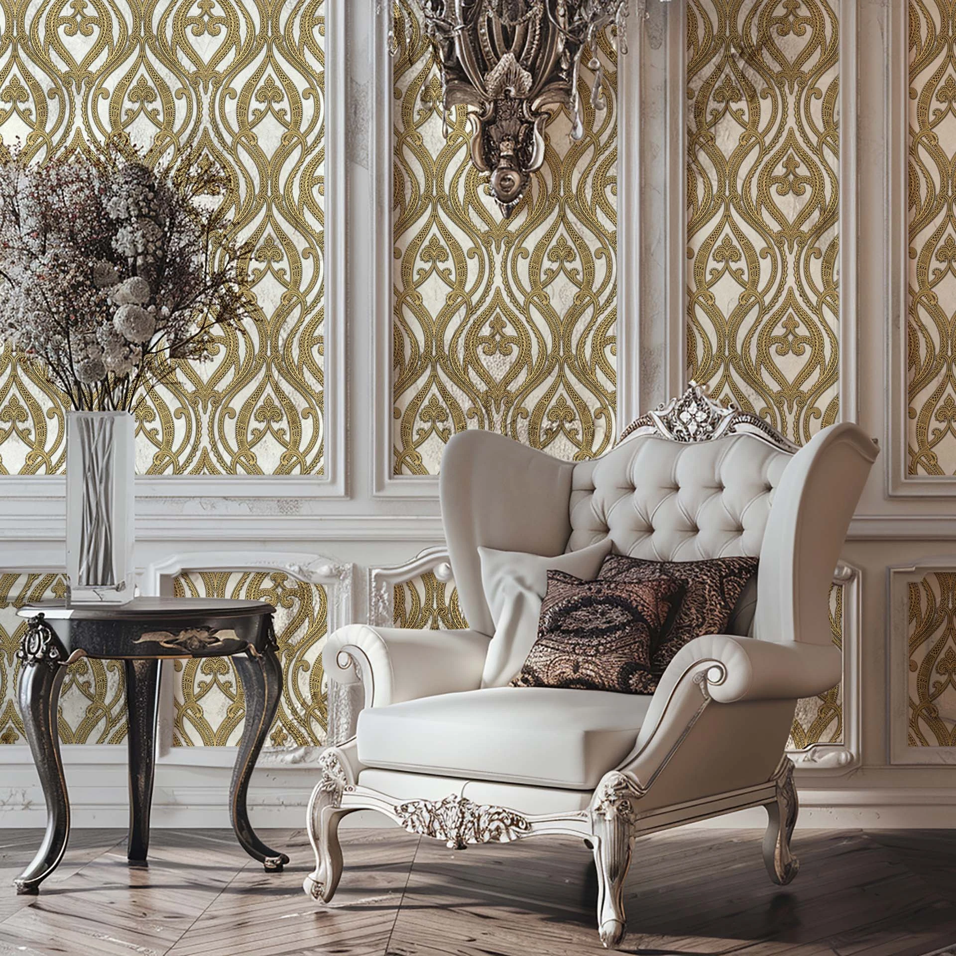 Baroque Wallpaper aristocratic inspiration ⭐ by MallDeco