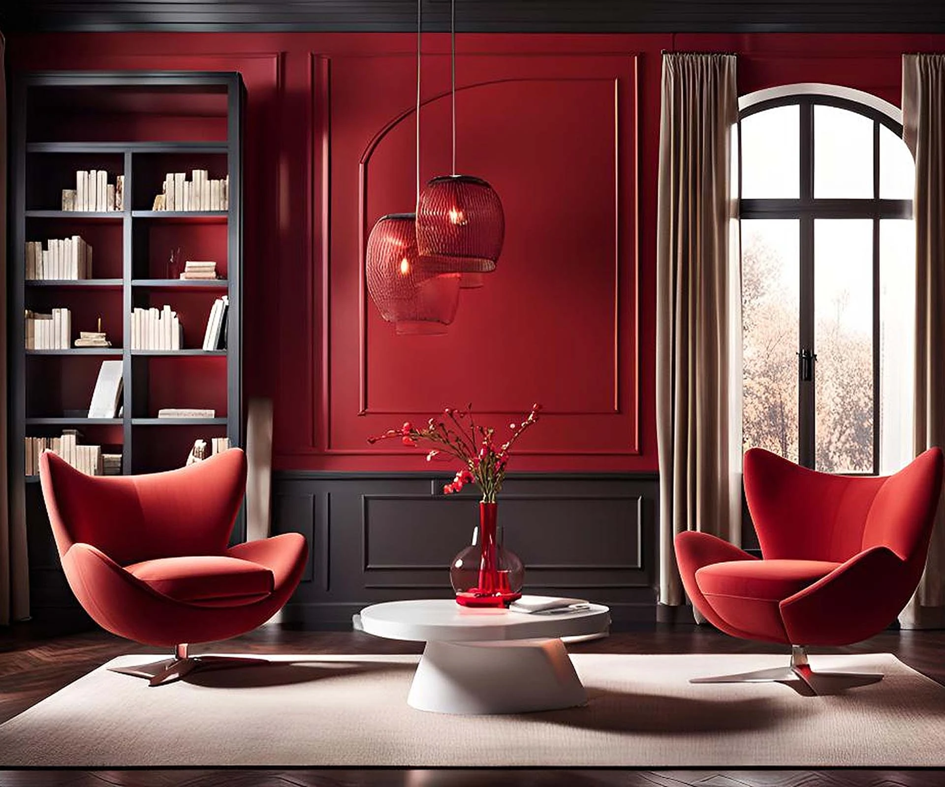 Bordeaux wallpaper ceremonious atmosphere ⭐ by MallDeco