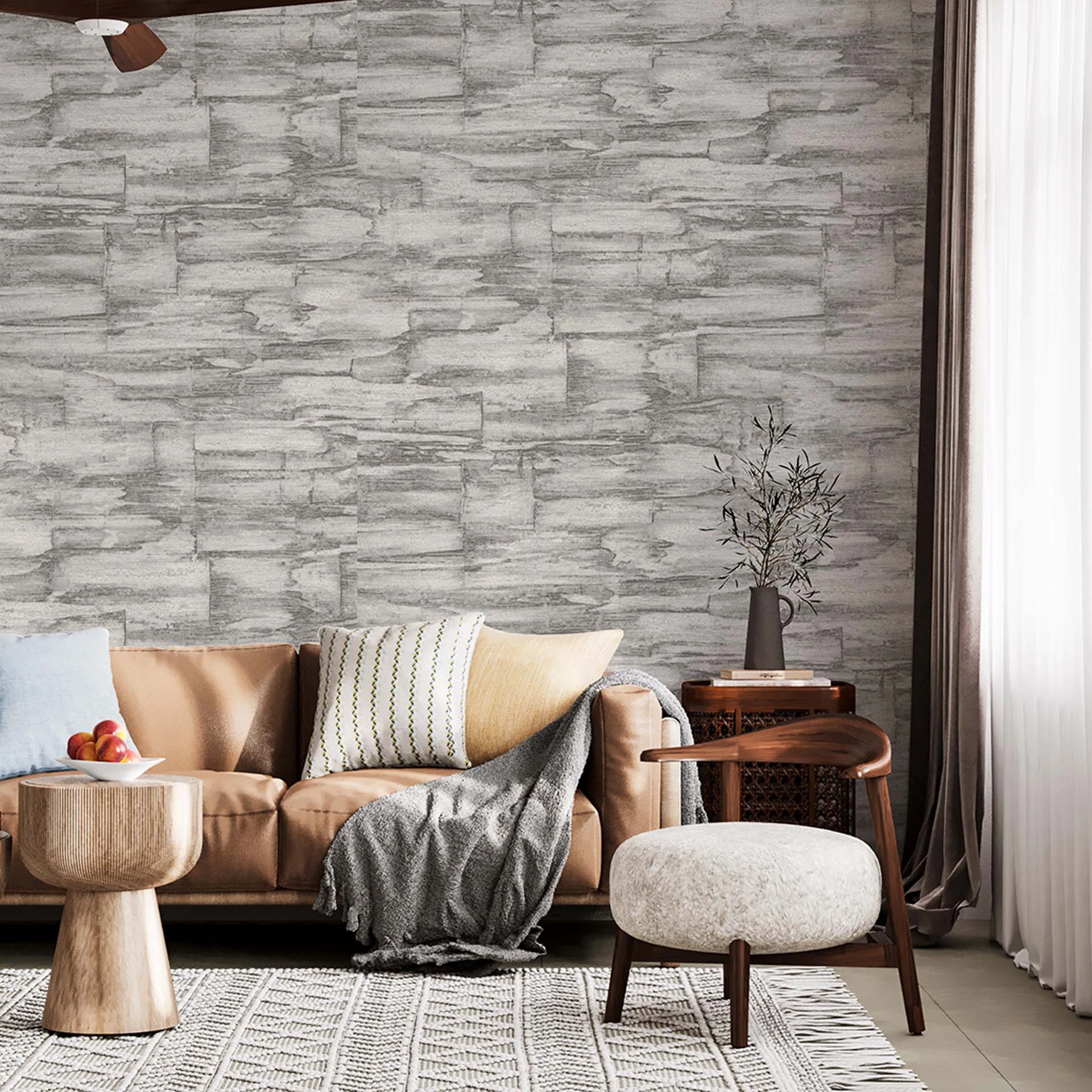 Material imitation wallpaper on ecological support ⭐ by MallDeco