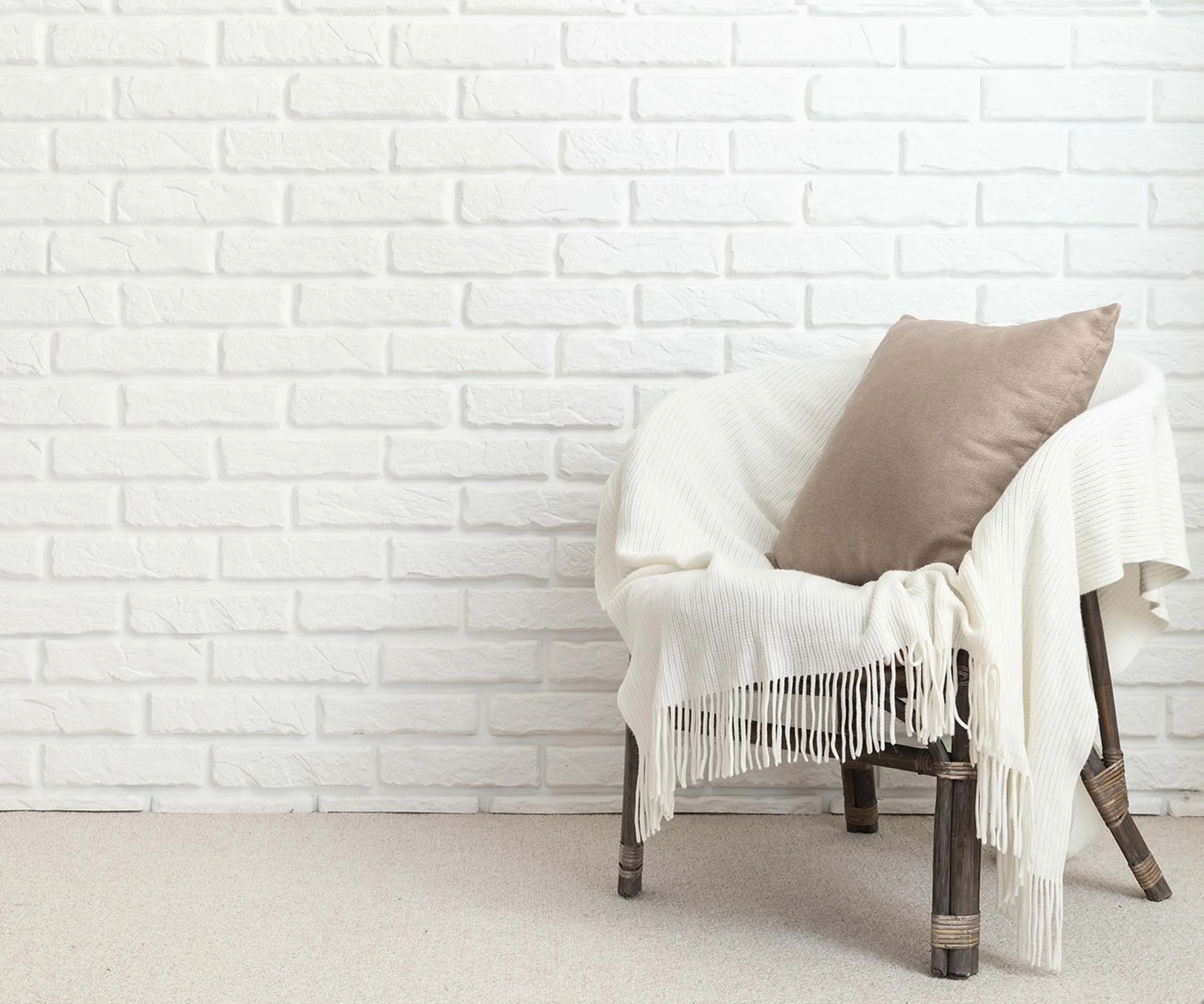 White photo wallpaper purity and elegance ⭐ by MallDeco