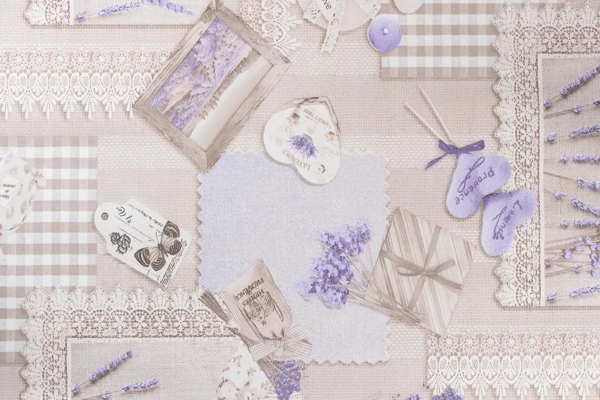 Tapet bucatarie, vinil violet, model Lavanda