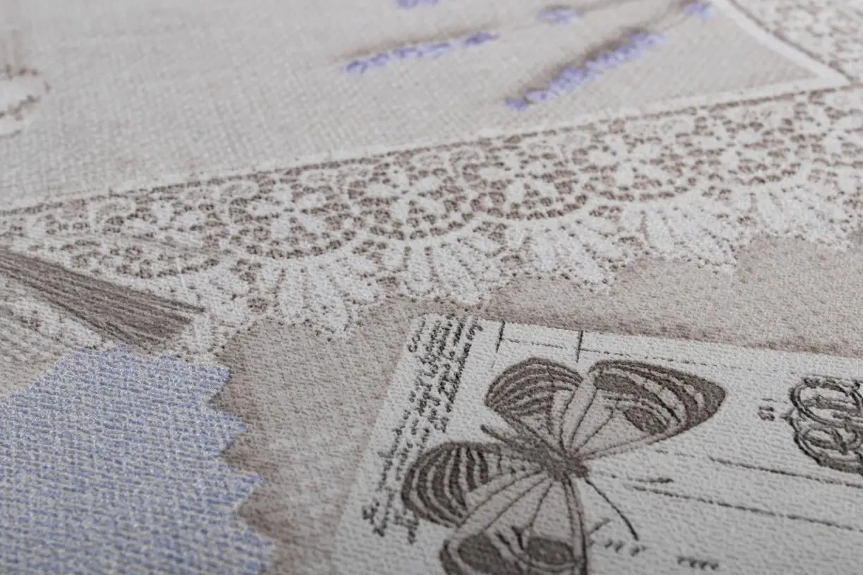 Tapet bucatarie, vinil violet, model Lavanda