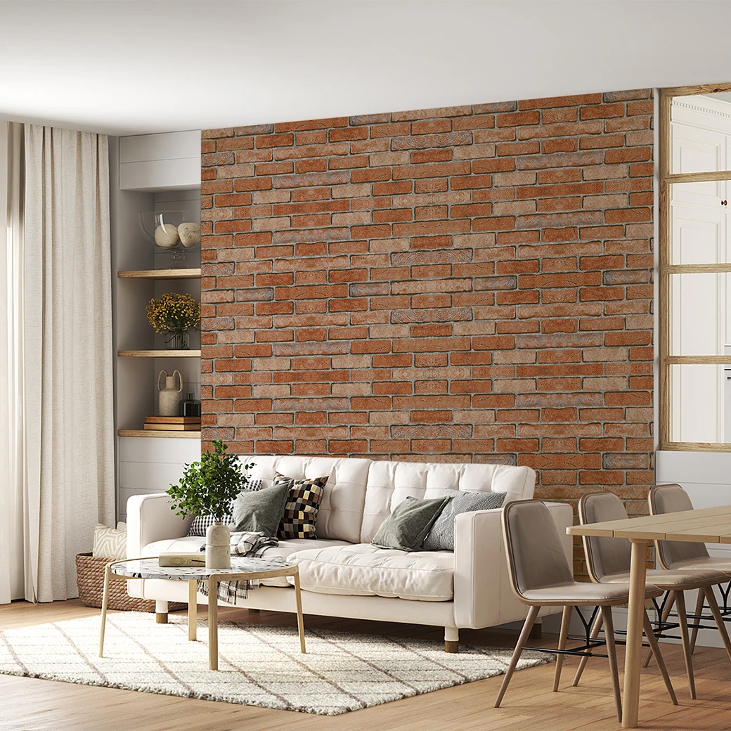 Tapeta winylowa ceglana, terakota, model Ceramite
