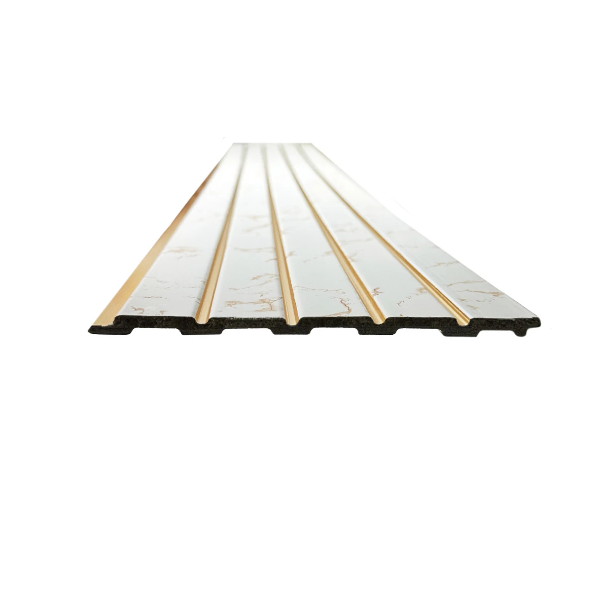 Riflaj decorativ, culoare alba cu auriu, 160 mm